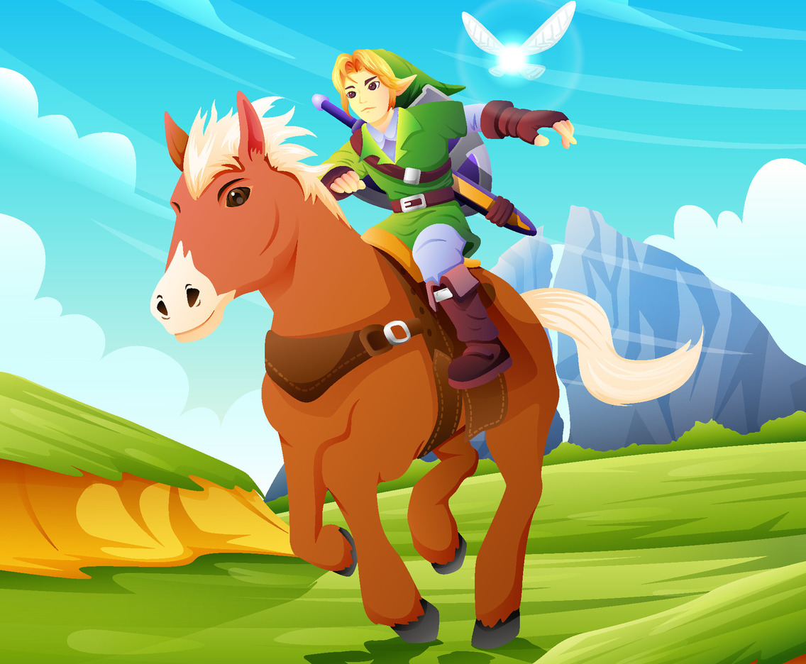 A Legendary Hero Riding a Horse | FreeVectors