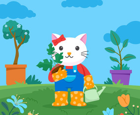 Free hello kitty cooking - Vector Art