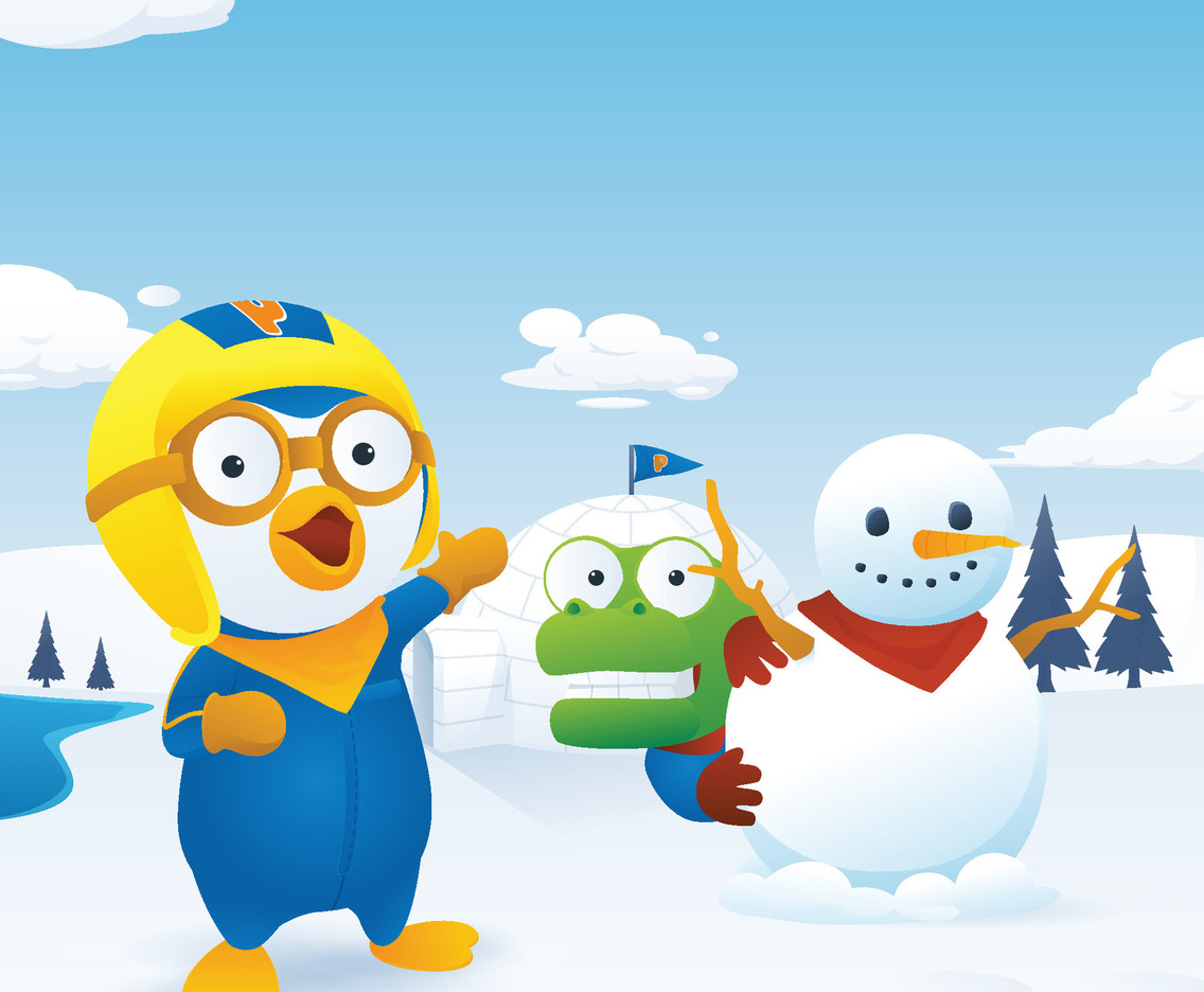 Cute Friendly Penguin Background | FreeVectors