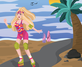 Free barbie - Vector Art