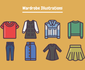 50s Girl in a Poodle Skirt Illustration Vector | FreeVectors