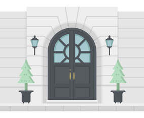 Free sliding door - Vector Art