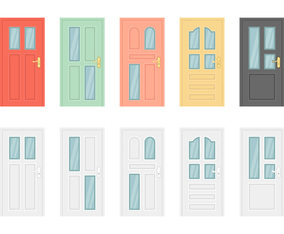 Free sliding door - Vector Art