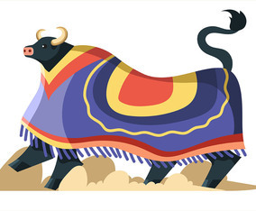 Free bumba meu boi bulls - Vector Art