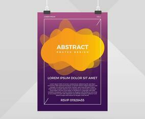 Free abstract poster design vector - Vector Art