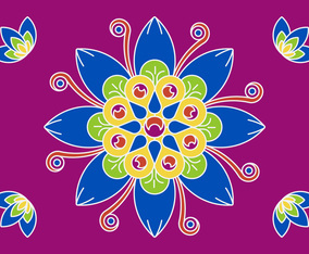 Free kolam design - Vector Art