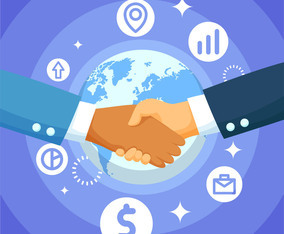 Free international relations - Vector Art