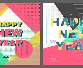 Free happy new year card - Vector Art