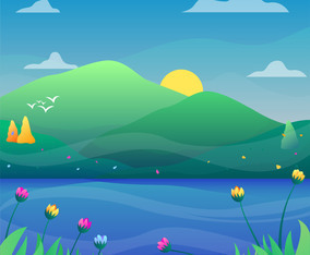 Free minnie landscape - Vector Art