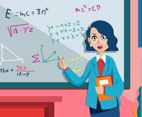 Math Teacher Illustration | FreeVectors