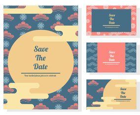 Free japanese style invitation - Vector Art
