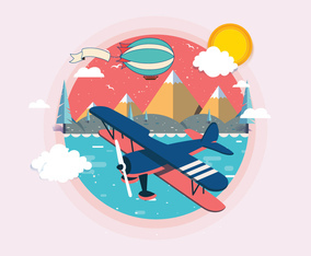 Biplane Logo Icon Set | FreeVectors