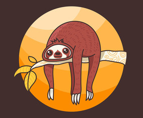 Sloth Illustration | FreeVectors