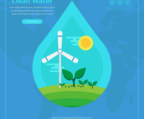 Free clean water - Vector Art