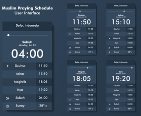 Muslim Prayer UI | FreeVectors
