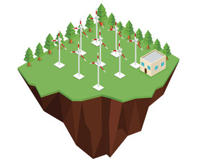 Free wind farm - Vector Art