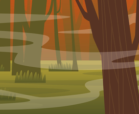 Free bayou vector illustration - Vector Art