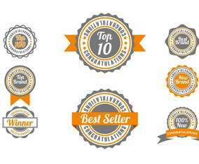TOP Badge Vector Set | FreeVectors