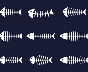 Fishbone Icon On White Background | FreeVectors