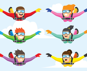 Free skydive - Vector Art