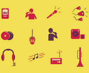 Free people singing - Vector Art