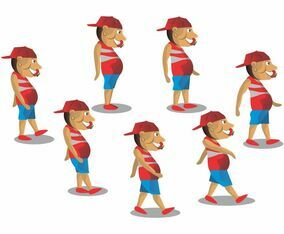 Free walk cycle - Vector Art