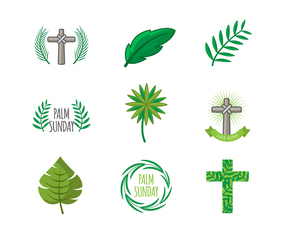 Free palm cross - Vector Art