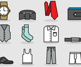 Free flat design clothes - Vector Art