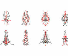 Pinstripe Ornamental Drawings | FreeVectors