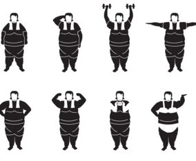 Free body fat - Vector Art
