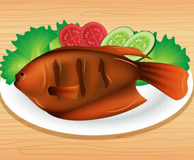 Free toothy fish - Vector Art