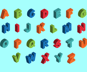 3D Vector Alphabet | FreeVectors