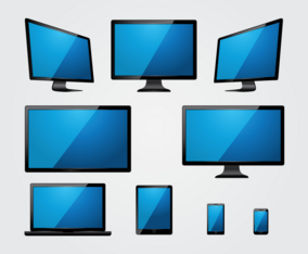 Detailed Desktop Vector Screen