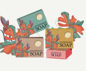 Free cute soap dish - Vector Art