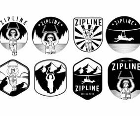 Free zipline - Vector Art