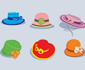 Free cute hats - Vector Art