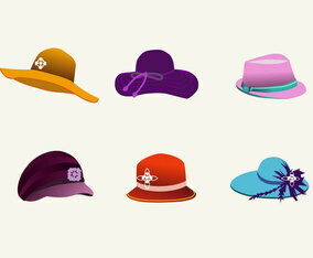 Free cute hats - Vector Art