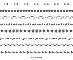 Free hand drawn borders - Vector Art