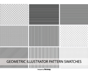 Geometric Vector Pattern Swatches | FreeVectors