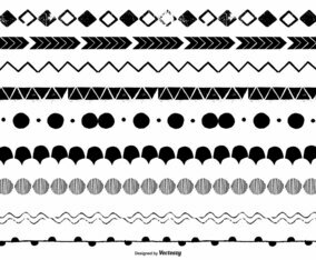 Hand Drawn Style Border Set | FreeVectors