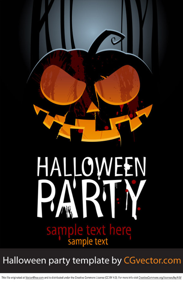 Halloween Party Poster Template