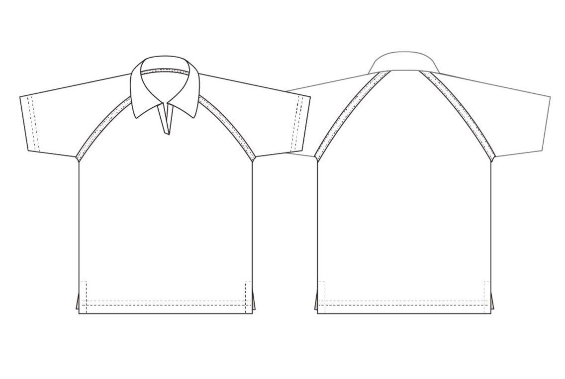 Polo Shirt Blank Template