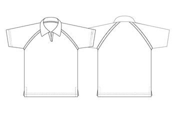 Short Sleeved Shirt Template | FreeVectors