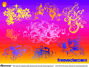 Free Vector Floral Motif | FreeVectors