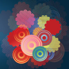 Nature Circles In Colored Vector Background | FreeVectors