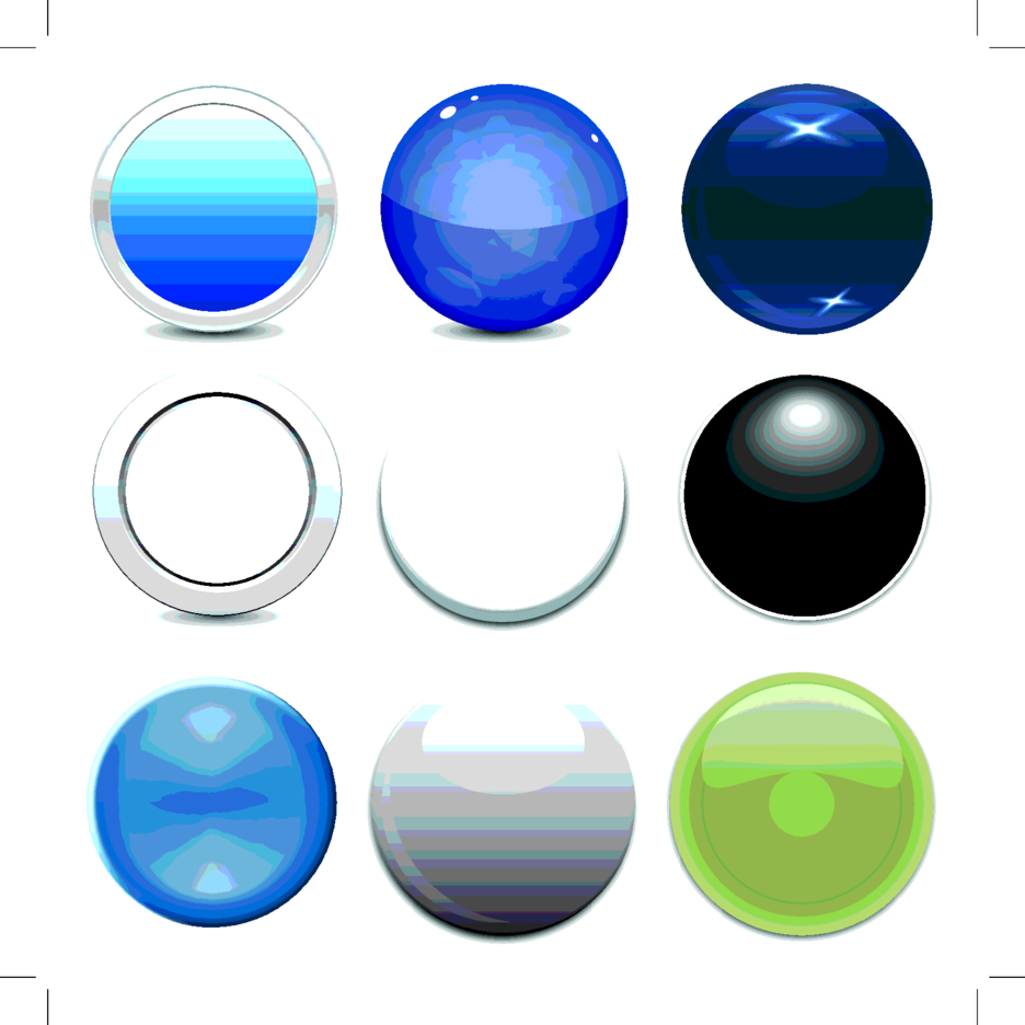 9 Free Vector Circle Button Styles FreeVectors