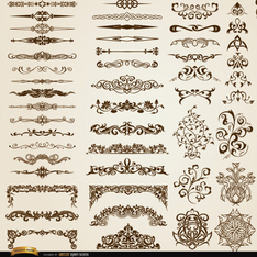 Decorative Text Label Vector | FreeVectors