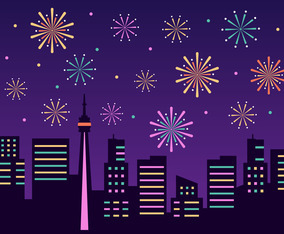 Free fireworks - Vector Art