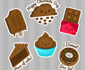 Chocolate Sticker Set
