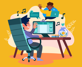 Free from home - Vector Art